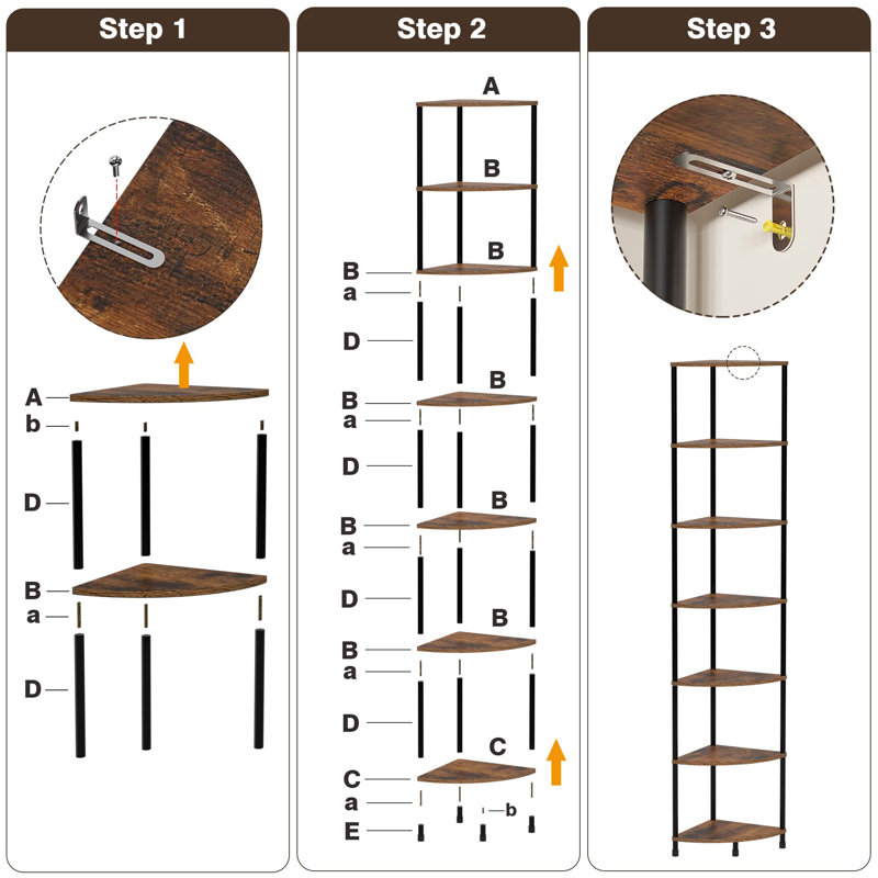 17 Stories Reaon 7-Tier Elevated Corner Plant Stand | Wayfair